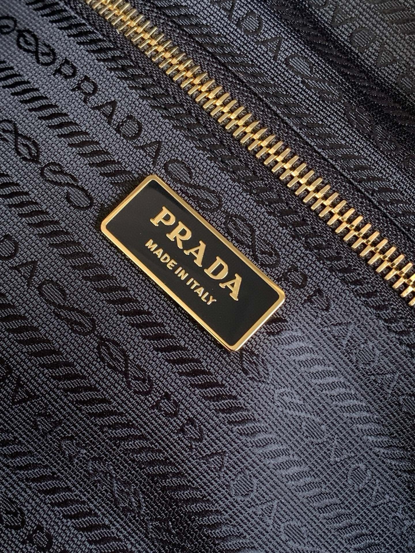 Replica Prada Dangle Top-handle Medium Bag in Black Vintage Leather